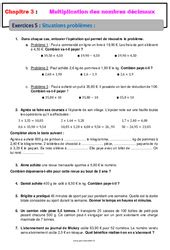 Problèmes 6ème Exercices cours évaluation révision pdf à imprimer