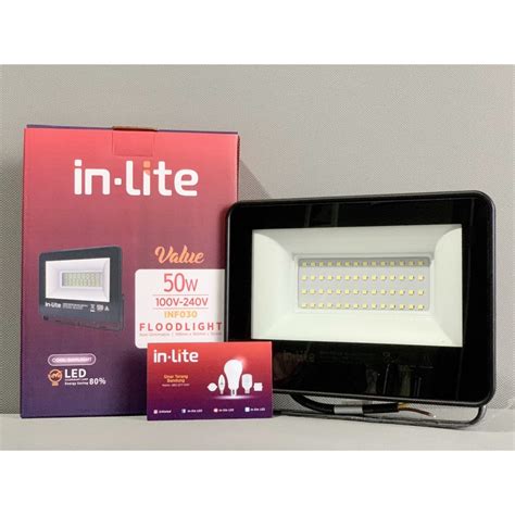 Jual LAMPU SOROT FLOODLIGHT LED INLITE VALUE 50W 50 WATT INF030
