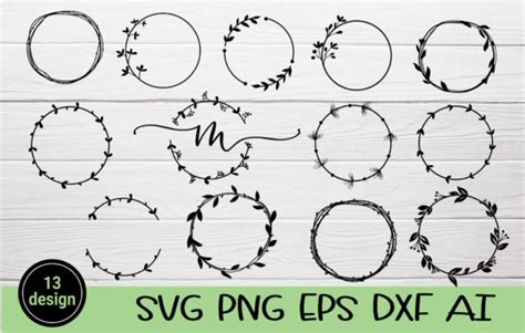 Wreath Svg Bundle Wreath Svg Graphic By Artdee2554 Creative Fabrica