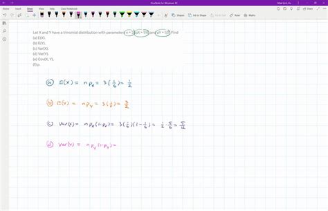 solved let x and y have a trinomial distribution with parameters n 3 px 1 6 and py 1 2