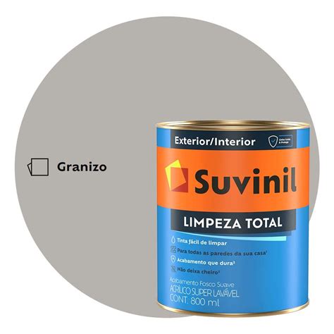 Tinta Super Lavável Suvinil 800ml Cinza Granizo Shopee Brasil