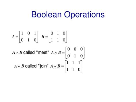 ppt boolean matrix zero one matrices powerpoint presentation free download id 6382569