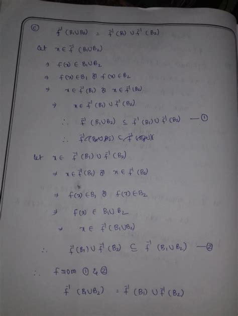 let f x→y be a map with a1 a2⊂x and b1 b2⊂y a prove f a1∪a2 f a1 ∪f a2 b prove wizedu