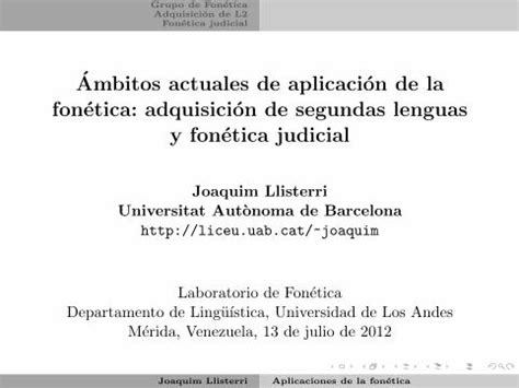 PDF Fon Etica Adquisici On De Segundas Lenguas Y Fon Etica Liceu