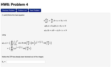 solved hw6 problem 4 previous problem problem list next