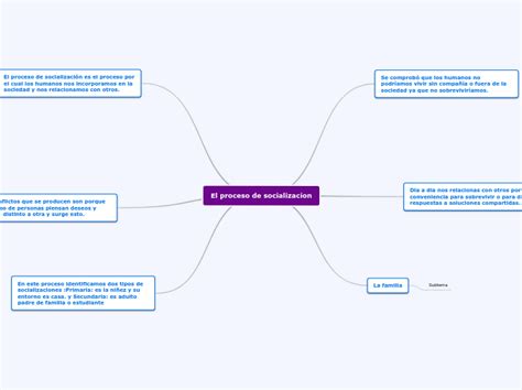 El Proceso De Socializacion Mind Map
