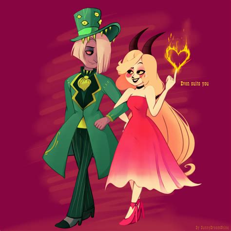 Hazbin Hotel Male Vaggie X Charlie ~ By Sunnydreamshine On Deviantart