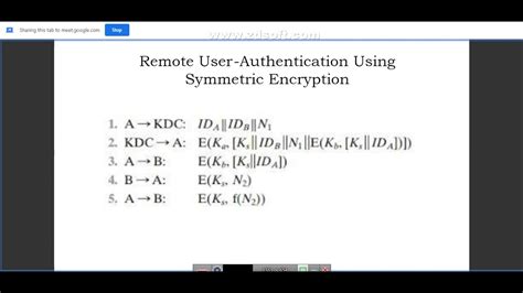 remote user authentication using symmetric encryption youtube