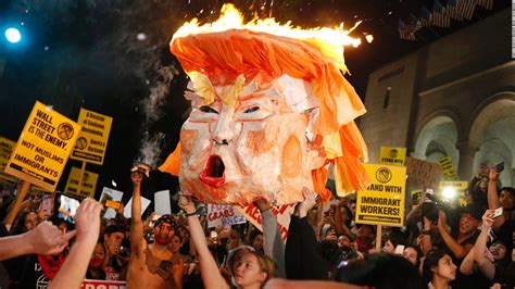 Anti Trump Protests Portland Police Call It Riot CNN