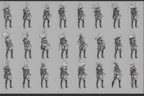 Digital Graphic Character Pose Sheet Run Cycles Creative Fabrica