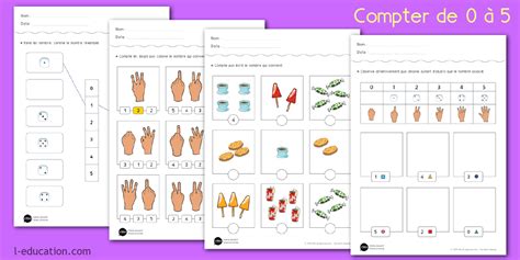 Compter De En Maternelle Apprendre Compter Jusqu