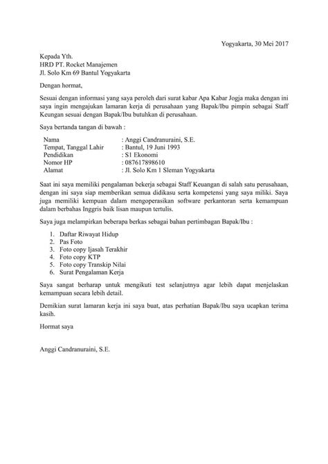 Contoh Surat Lamaran Yang Baik Dan Benar Homecare