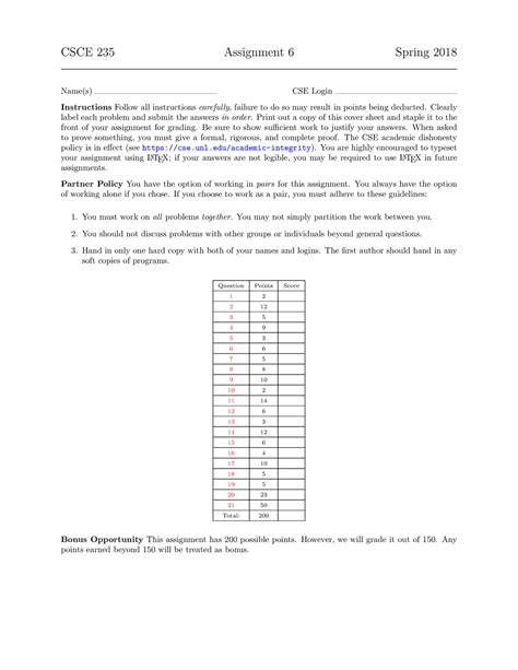 assignment 06 combinatorics graph theory csce 235 assignment 6 name s spring 2018 cse