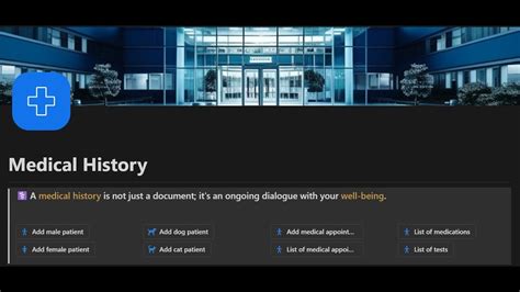 How To Organize Medical History In Notion Medical Records Youtube