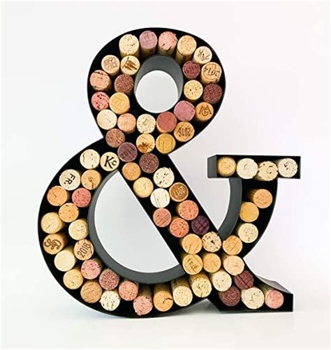 Wine Cork Holder For Interior Decorating Metal Monogram Letter A Z