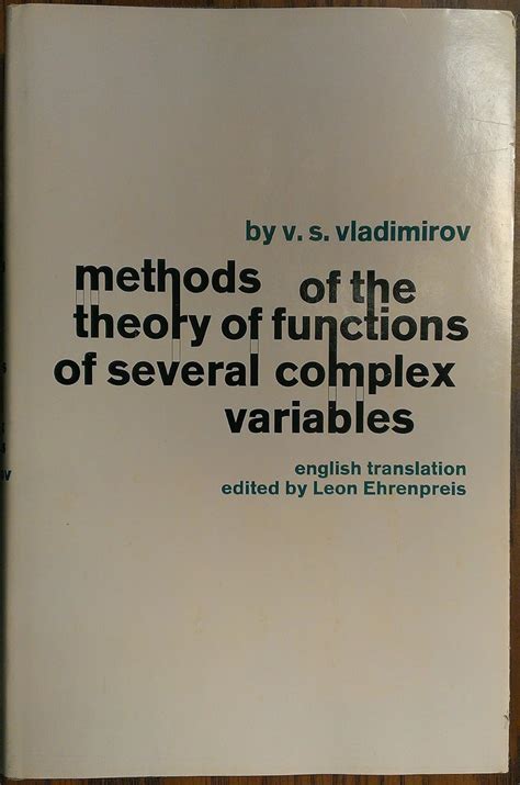 methods of the theory of functions of several complex variables 9780262220095