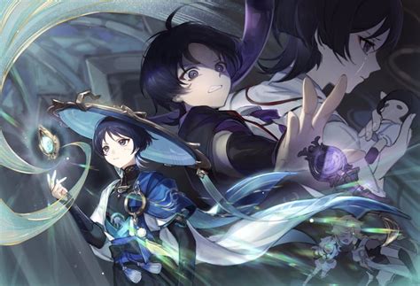 Aether Paimon Scaramouche Wanderer And Scaramouche Genshin Impact