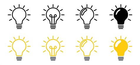 Light Bulb Vector Bulb Light Icon Bulb Light Vector 2915286 Vector