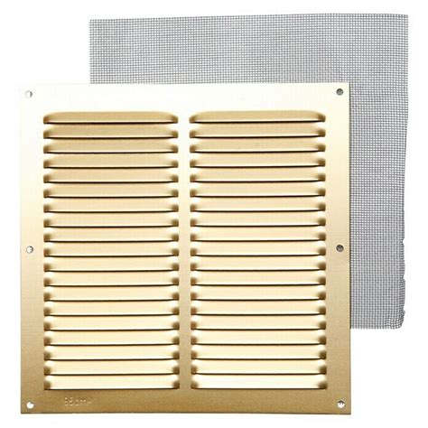 Rejilla de ventilación con mosquitera 20 x 20 cm Oro Espesor 0 8 mm