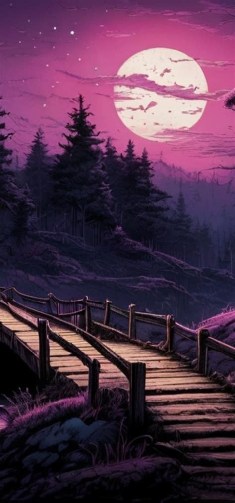 X Resolution Purple Night Sky Hd Moon X Resolution