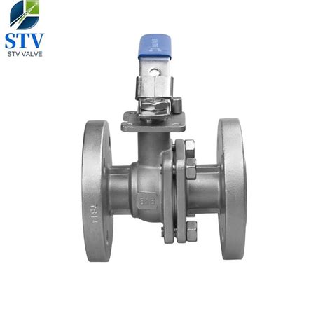 DIN Flange Ball Valve PN16 CF8M With ISO5211 Direct Mounting Pad