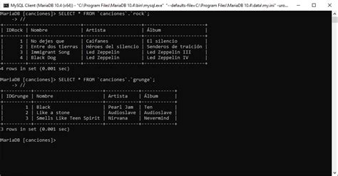 Prácticas en MariaDB