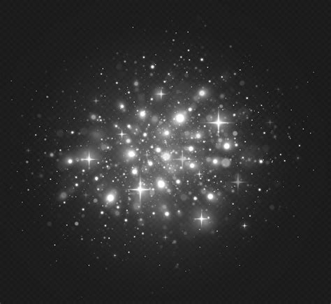 Estrella plateada brillante partículas de polvo mágico espumoso