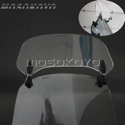 Pare brise Transparent Pour Moto Déflecteur D air Réglable Pour Honda