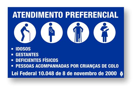 Placa Atendimento Preferencial