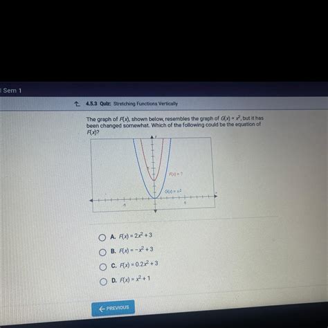 The graph of F x shown below resembles the graph of G x x² but