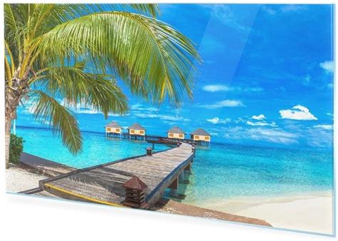 Homeprint Obraz Na Szkle Wille Na Wodzie Malediwy 100X50 Cm P1394298002