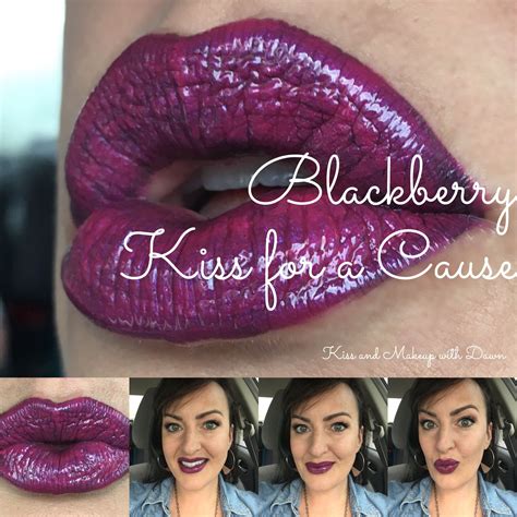 Blackberry Lipsense Layered Under Kiss For A Cause Lipsense Layered