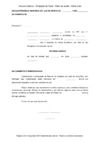 Modelo Recurso Adesivo Obrigação de Fazer Plano de saúde Home Care