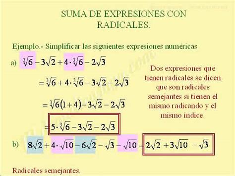 Finom T S Koncert Alak Tani Suma Y Resta De Raices Ejercicios B R Dob