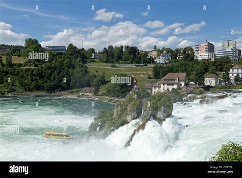 River Rhine Falls Near Schaffhausen Neuhausen Am Rheinfall