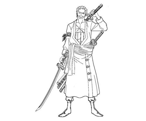 Zoro Sonriendo Para Colorear Imprimir E Dibujar ColoringOnly