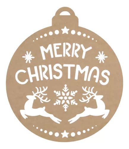 Mega Esfera Navidad Calada Arbol Adorno Mdf Cm Mylin Pz Color Reno