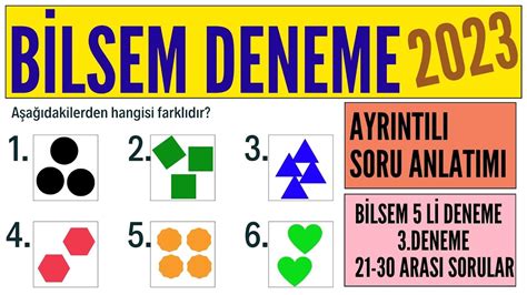 2023 Bilsem DENEME soruları çözümleri I 1 2 ve 3 sınıf bilsem