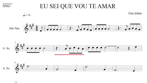 EU SEI QUE VOU TE AMAR Sax Eb Chords Chordify