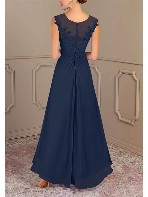 Bridesire A Linie Juwel Ausschnitt Asymmetrisch Chiffon