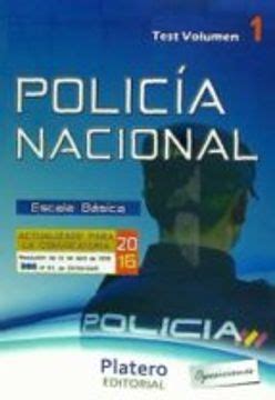 Comprar Polic A Nacional Escala B Sica Test Volumen I En Papel De