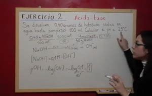 Ejercicio ácido base 2 Cálculo del pH de una disolución de base fuerte