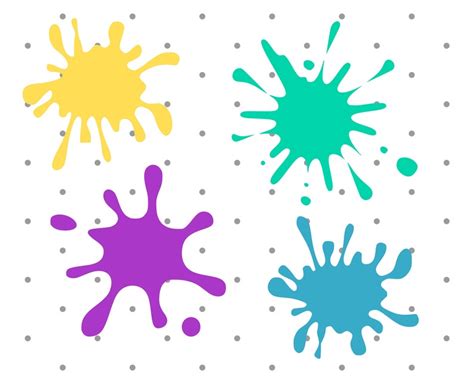 Paint Splatter SVG Bundle Paint Splats Svg Splash Svg Paint Etsy