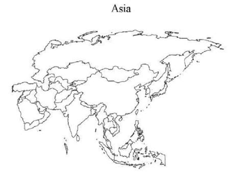 Mapas de Asia para descargar y colorear Colorear imágenes