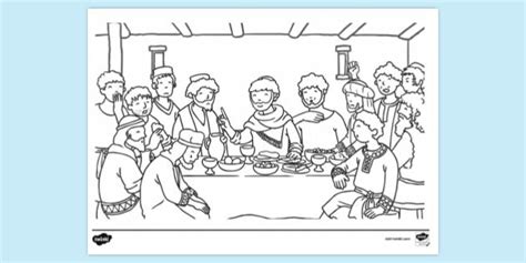 Free Printable Last Supper Colouring Page Colouring Sheets