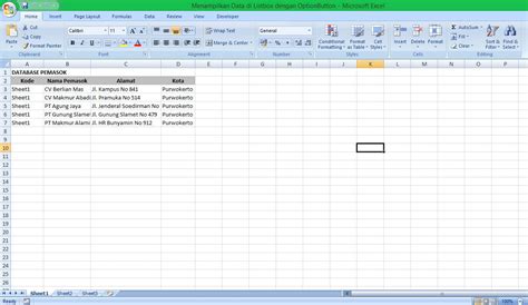Cara Menampilkan Data Ke Listbox Menggunakan Optionbutton VBA Excel