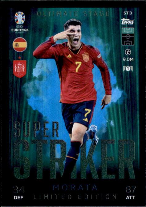 Topps EURO EM Germany 2024 Trading Card ST 3 Alvaro Morata Super