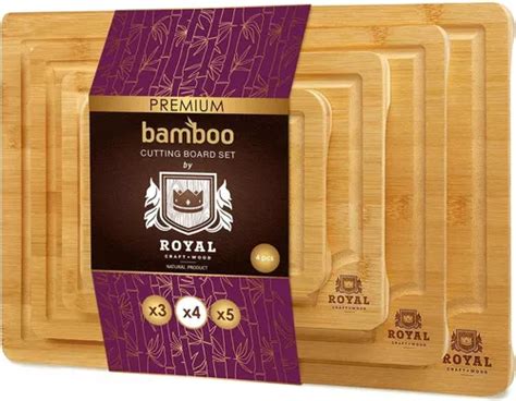 Royal Craft Wood Juego De Tablas Para Cortar De Bambu Con Mercadolibre