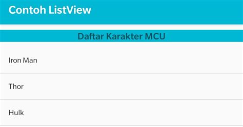 Membuat ListView Dengan Implementasi Klik Pada Setiap Item Tutorial
