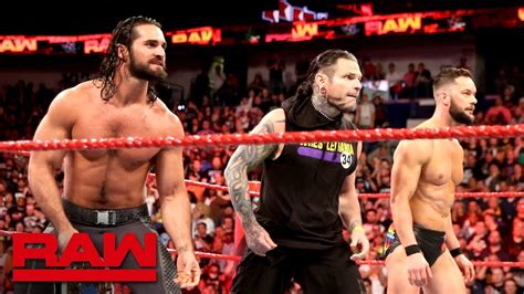 Jeff Hardy helps Seth Rollins and Finn Bálor push back The Miztourage